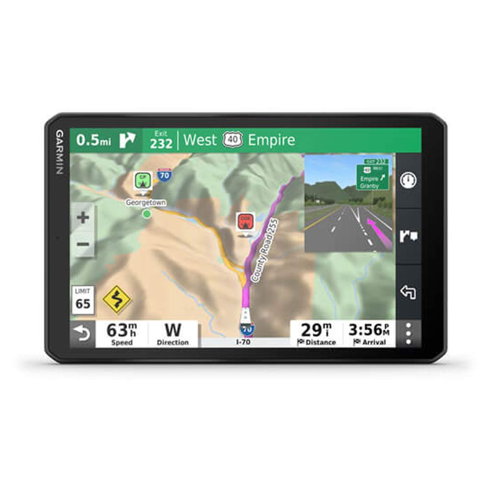 Garmin 890 8-inch RV GPS Navigator Bundle with Car Charger Expander and Hard Shell EVA Case for Tablets/GPS (010-02425-00)