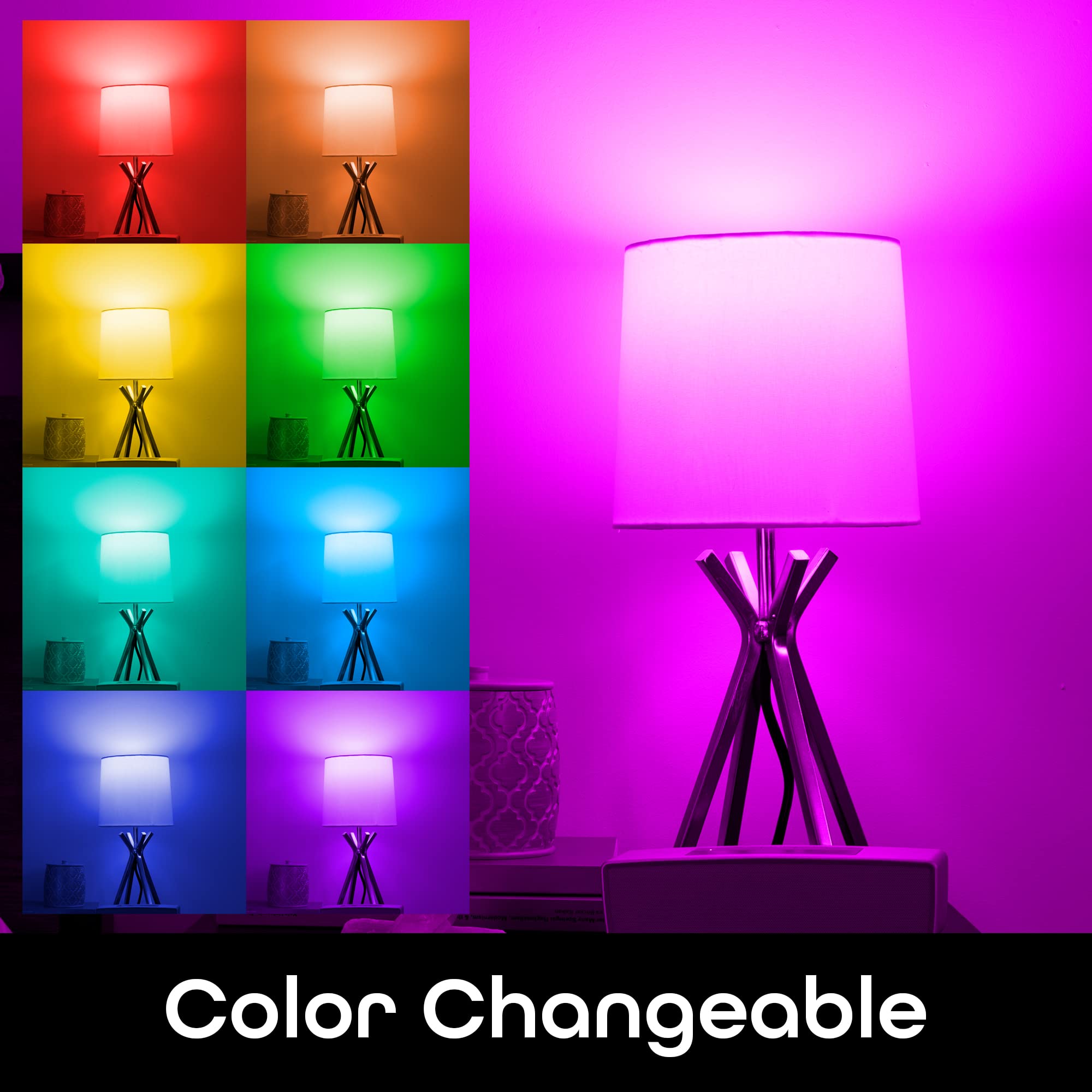 Geeni Prisma 1050 Lumens A21 Wi-Fi Multicolor Light Bulbs (2700K), 4-Pack – Dimmable LED Bulbs, 75-Watt Equivalent – No Hub Required – Works with Amazon Alexa, Hey Google
