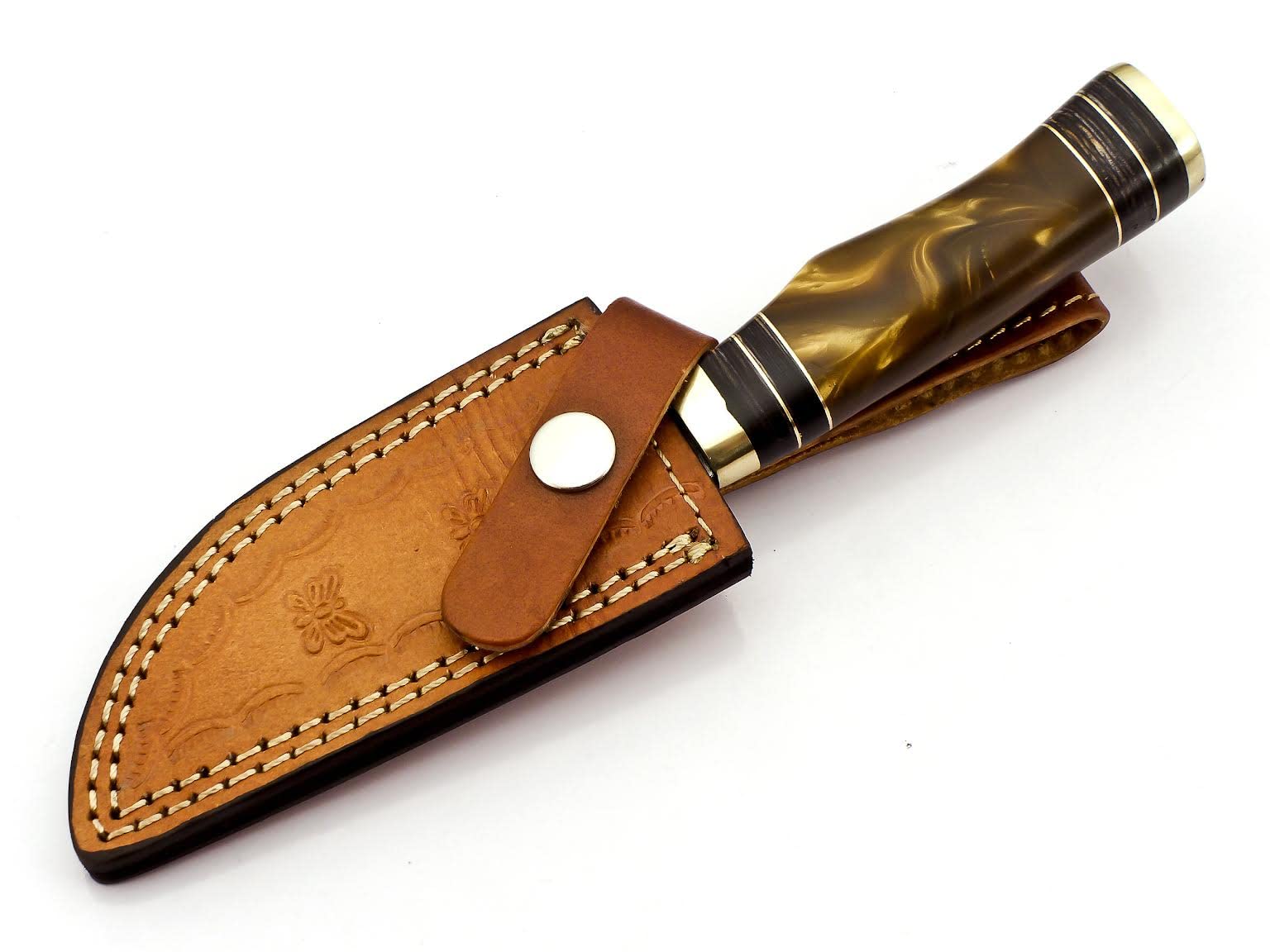 Handmade Damascus steel Skinner knives SK-201 Beautiful resins & Micarta Handle