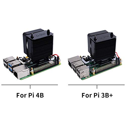 GeeekPi ICE Tower Cooler for Raspberry Pi, RGB Cooling Fan with Aluminum Heatsink for Raspberry Pi 4 Model B & Raspberry Pi 3B+ & Raspberry Pi 3 Model B (Black)