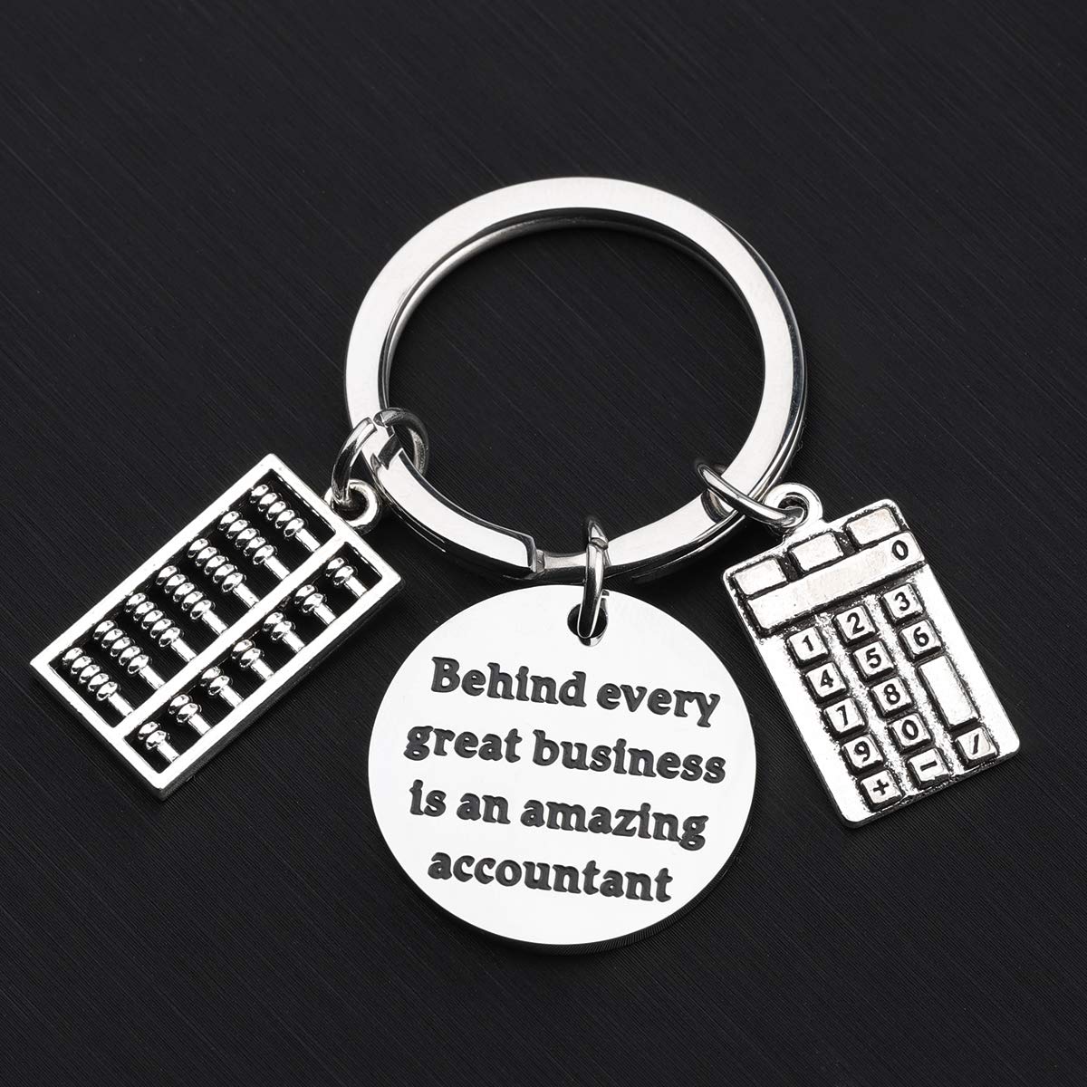 FUTOP Accountant Gifts Behind Every Great Business Is an Amazing Accountant Keychain Accountant Graduation Gift CPA Keychain(accountant keychain)