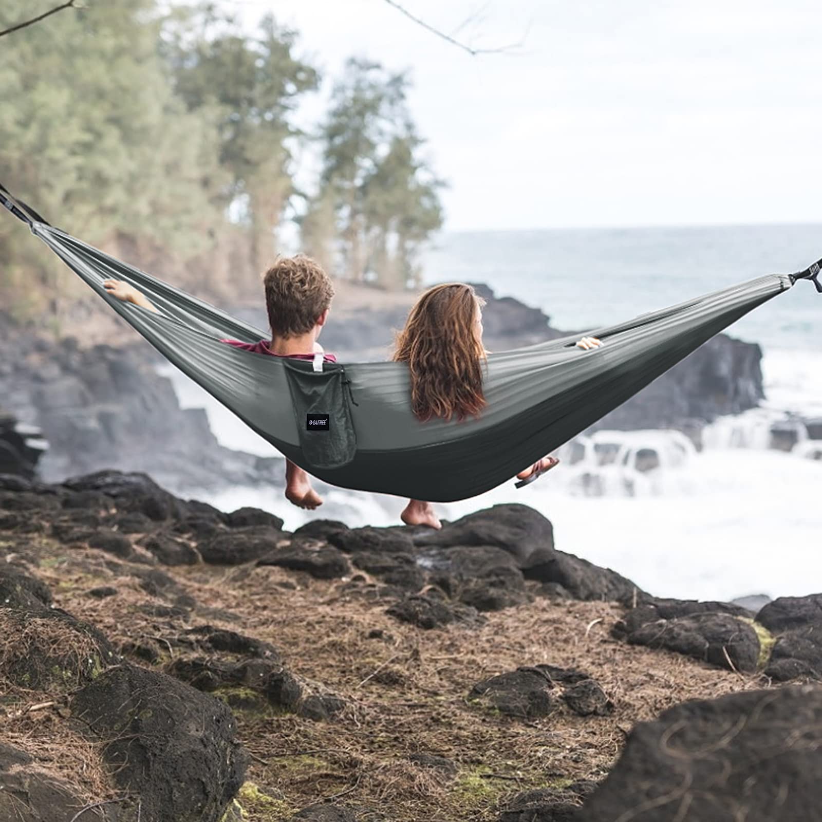 G4Free Large Camping Hammock 2 Person with Tree Straps Portable Parachute Hammock for Backpacking, Travel, Beach, Camping, Hiking, Backyard