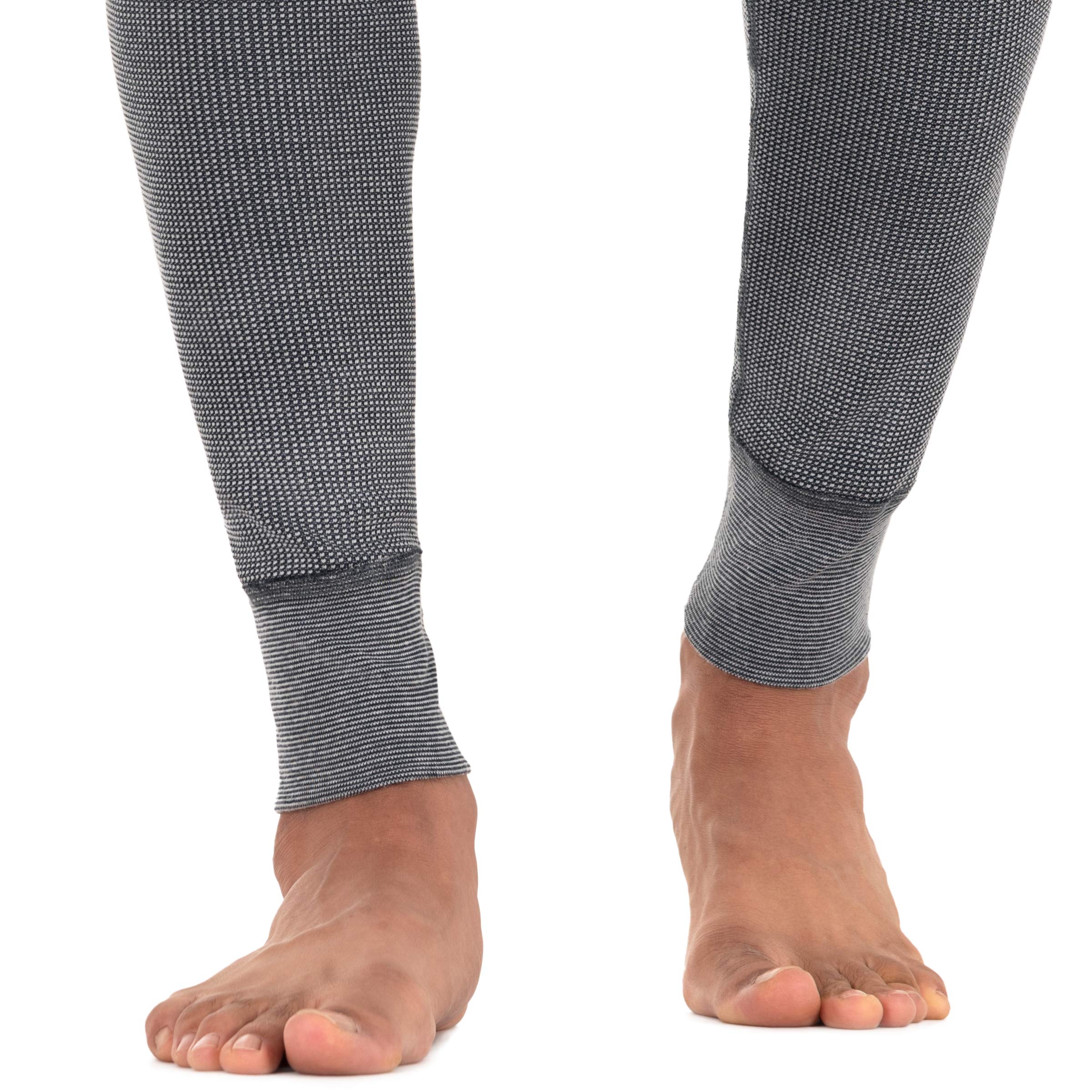 Fruit of the Loom Men's Recycled Premium Waffle Thermal Underwear Long Johns Bottom (1, 2, 3, and 4 Packs), Black/Black/Greystone Heather, 3X-Large