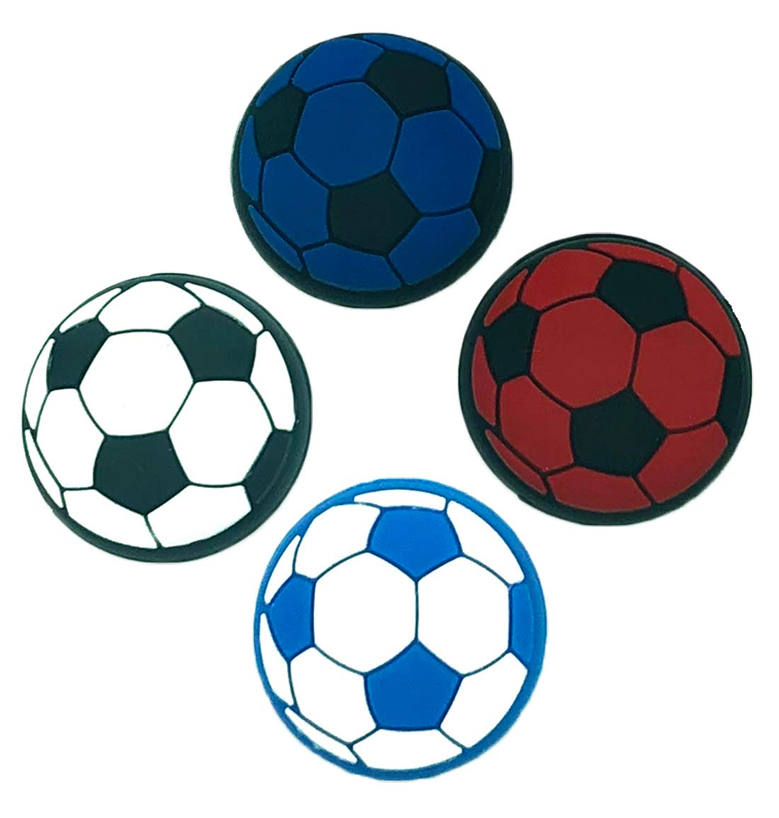 Gebaisi Four Colors Silicone Thumb Stick Caps Grip Gamepad Analog Joystick for Playstation PS5 Controller(8 Pieces Football)