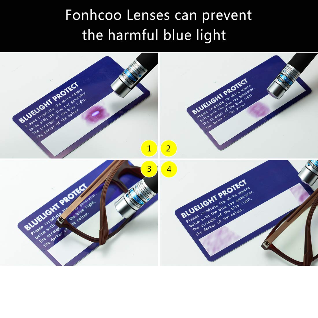 FONHCOO Blue Light Blocking Glasses Anti Blue Ray Computer Game Eyeglasses Lightweight Anti-Glare, Anti Eye Fatigue (Black, Rectangular) (Red)