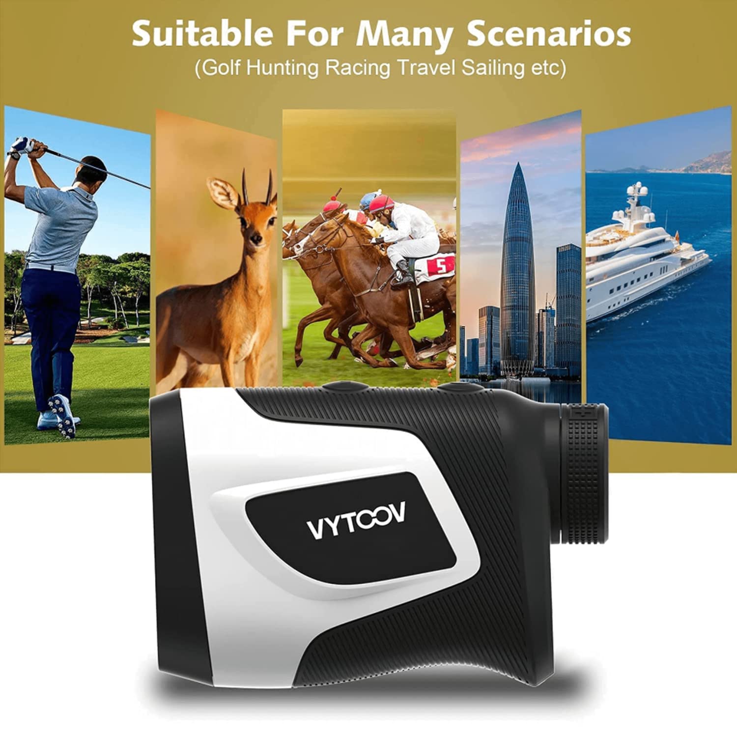 Golf Range Finder 800Yards Golf Rangefinder with Slope Continuous Scan Golf Yardage Rangefinder with Flagpole Locking Vibration Legal Laser Distance Rangefinders for Competition Hunter & Golfer Gift