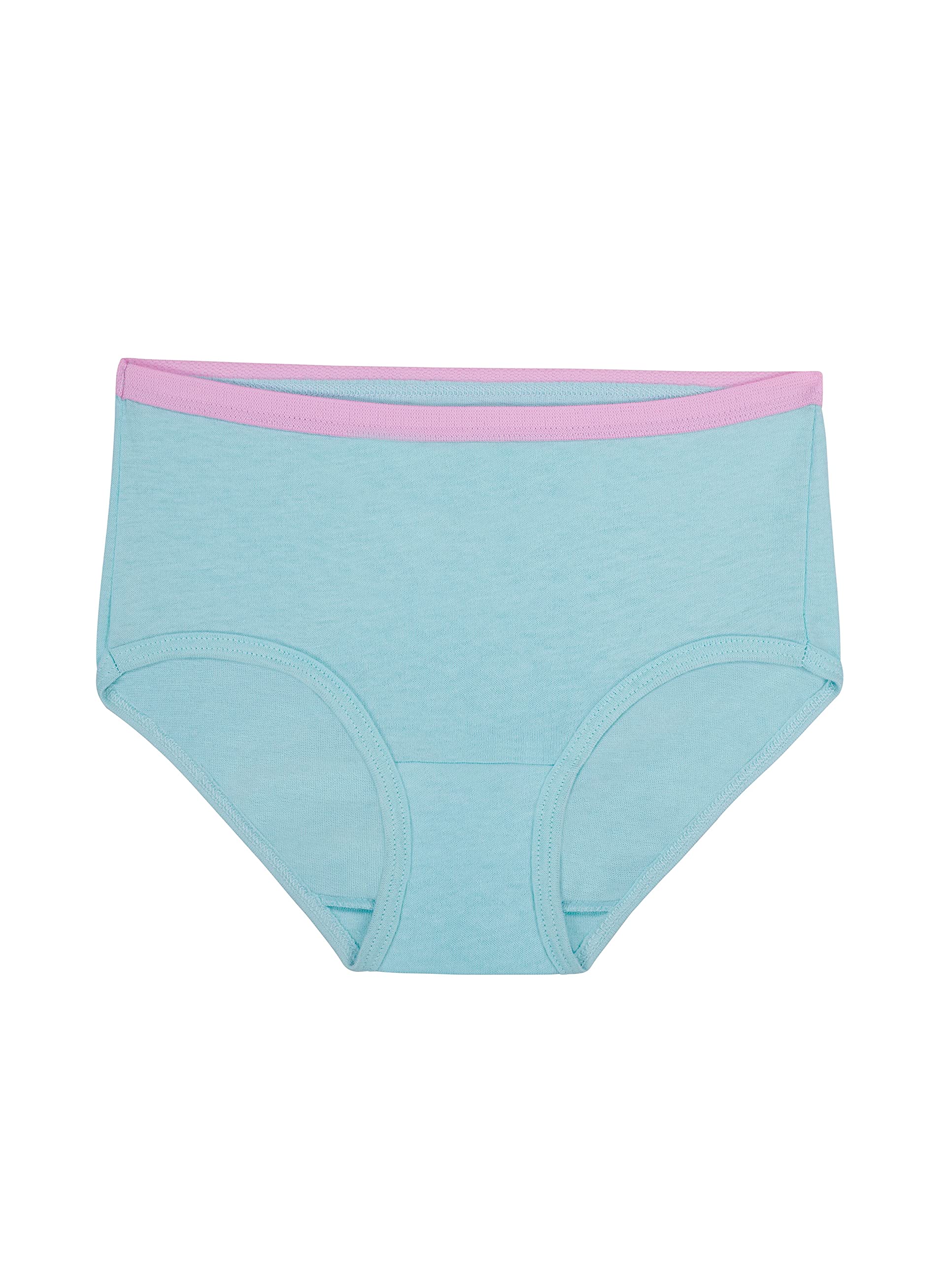 Fruit of the Loom Girls' Tag Free Cotton Brief Underwear Multipacks, Brief-20 Pack-White/Stripes/Animal Print, 8