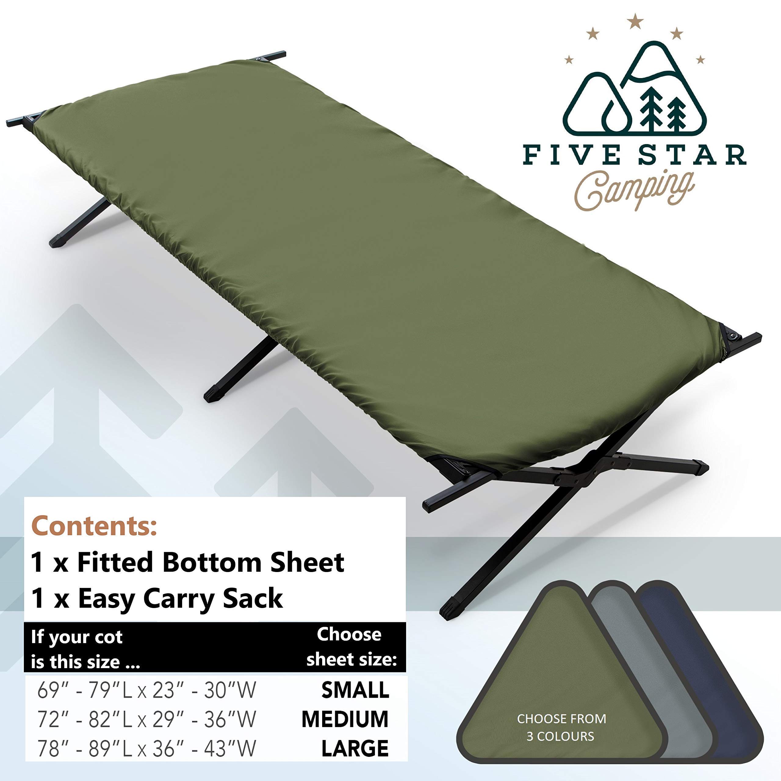 Fitted Camping Cot Sheet for Adult Sleeping Cots. Camping Bedding That fits Most Army cots, Military cots, Travel cots and Folding Cots Keeps Your Sleeping Pad Secure!