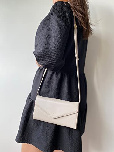 Gnome & Bow - Envelope Flap Long Wallet Crossbody Sling Bag (RFID) (Beige)