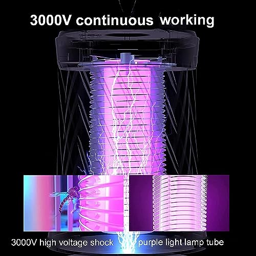 Heating Master Bug Zapper, Electric Mosquito & Fly Zappers/Killer - Insect Attractant Trap Powerful Bug Zapper Light, Hangable Mosquito Lamp for Home, Indoor, Outdoor, Patio (Black)