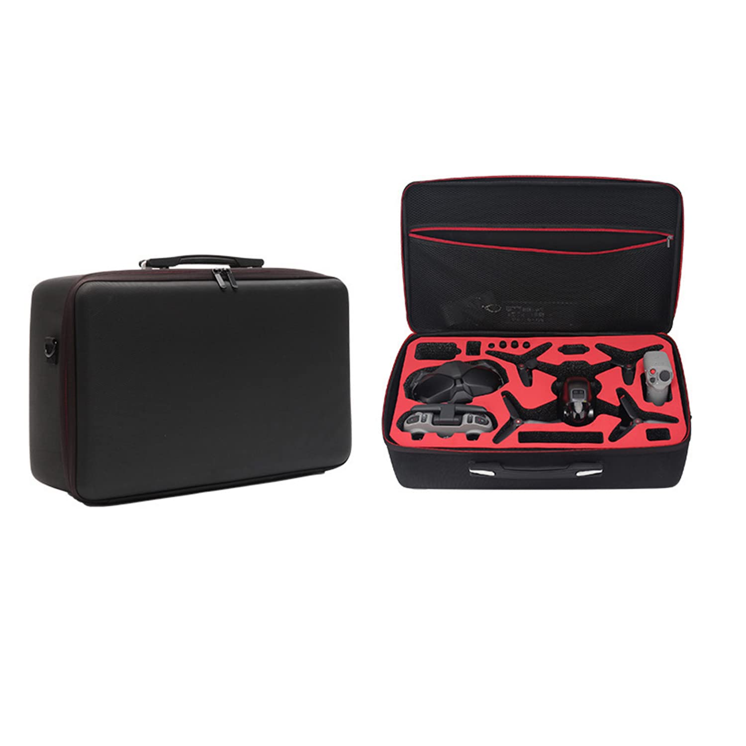 FPV Combo Drone Professional Carrying Case, FPV Drone and Accessories Portable Waterproof Hard Case Compatible with DJI FPV Combo Drone (Black)