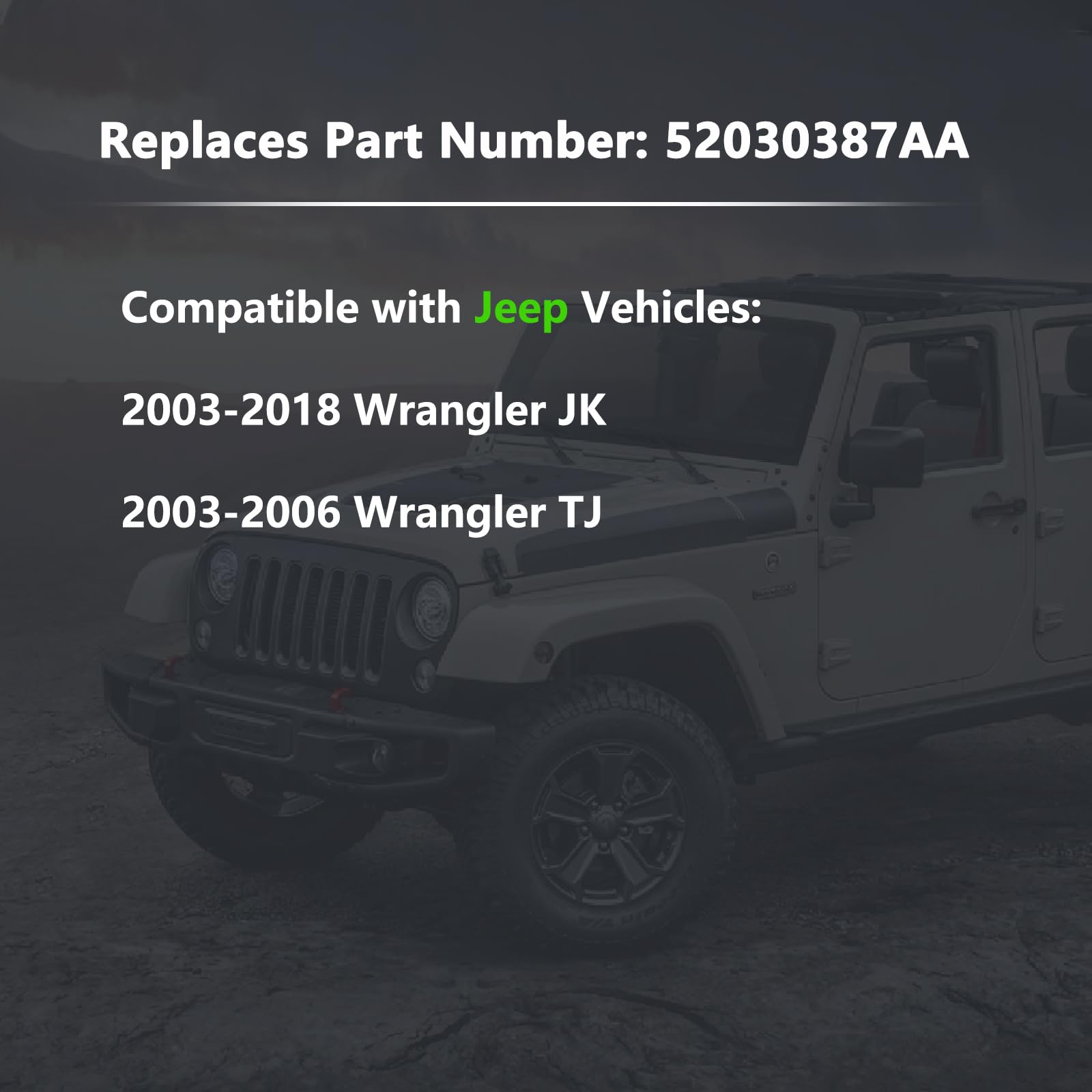 Gas Cap Replacement for 2003-2018 Jeep Wrangler JK Gas Cap 2003 2004 2005 2006 Jeep Wrangler TJ Fuel Cap Replace 52030387AA 52030387AB 52100552AG Fuel Tank Filler Cap