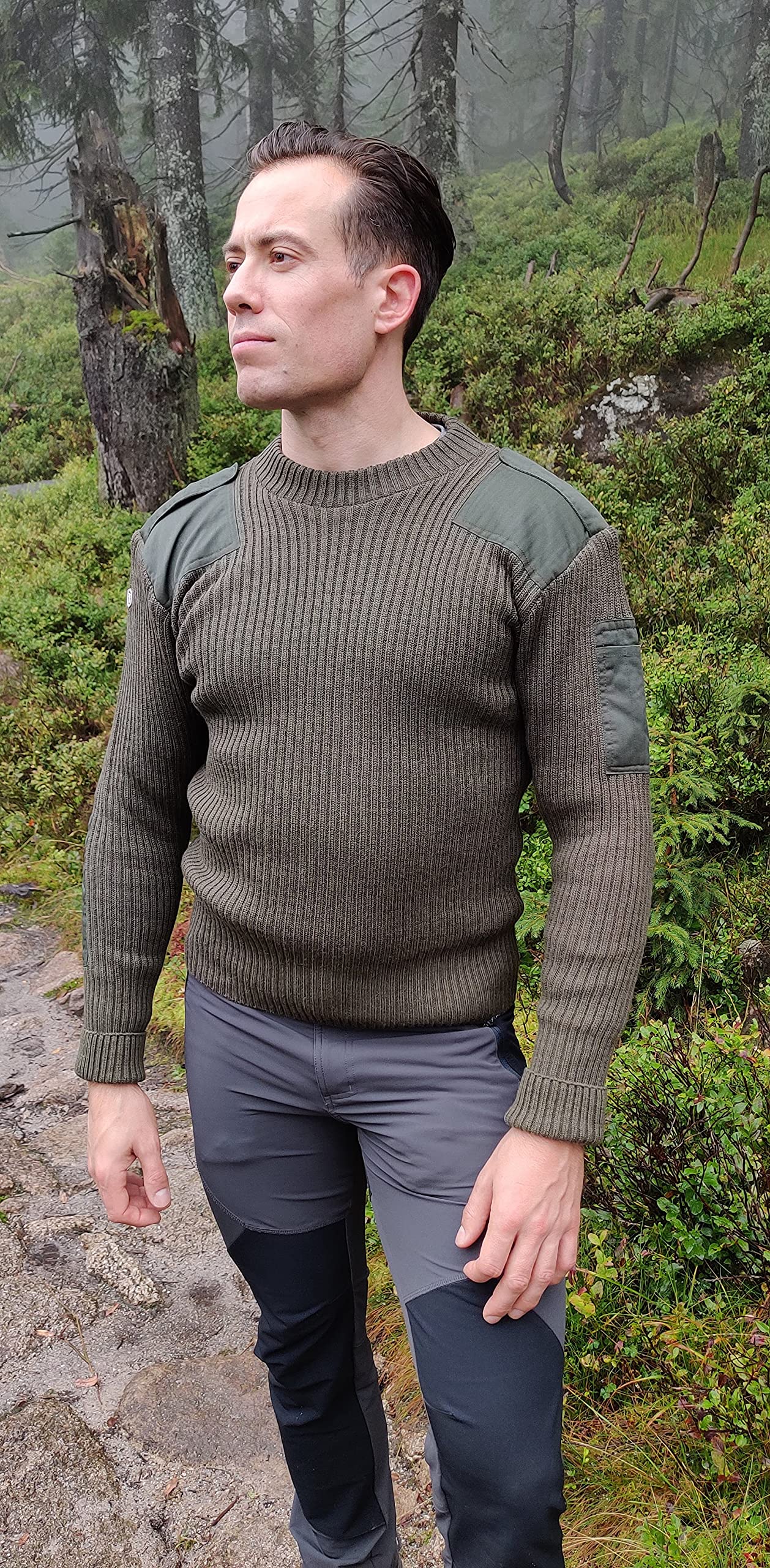 Flanders Fields British Commando Sweater - Military Wool Sweaters Woolly Pully Crew Neck Navy Blue