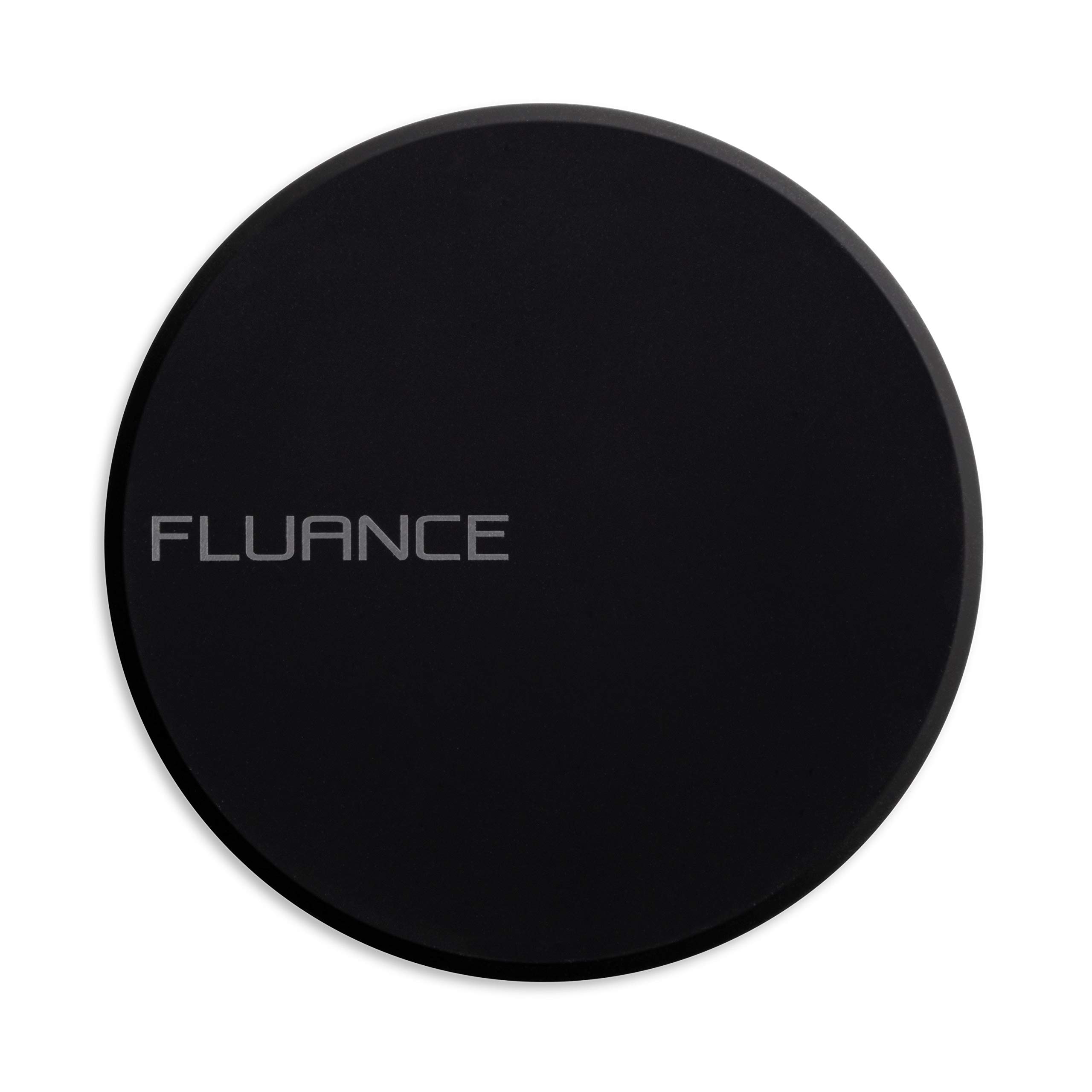 Fluance Cork Platter Mat and HiFi Vinyl Record Weight 760 gram Steel LP Disc Stabilizer Turntable Accessory with Rubberized Coating and Protective Velvet Pad for Vibration Damping (RW03)
