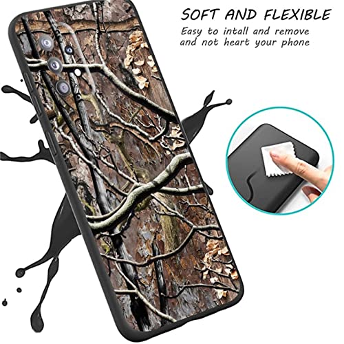 for Samsung Galaxy A52 5G/4G Camoflage Case,Camo Camoflage Tree Hunter for Samsung Case Boys Men,Soft Silicone Graphic Case Cover for Samsung Galaxy A52 Camoflage Tree