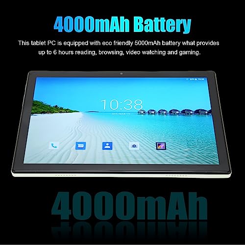 Haofy HD Tablet, Tablet PC Aluminium Alloy Dual Camera 10.1 Inch IPS 4G LTE 5G WiFi 2GB RAM 32GB ROM for Business (Green)