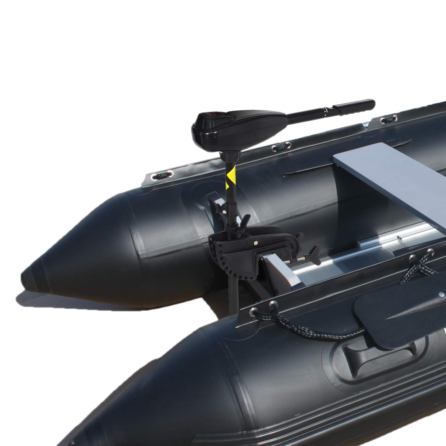 FULLWATT Trolling Motor 46/55 LBS Thrust Transom Mounted 8 Speed with Adjustable Handle for Fishing Boats Freshwater and Saltwater Use (46 LBS)