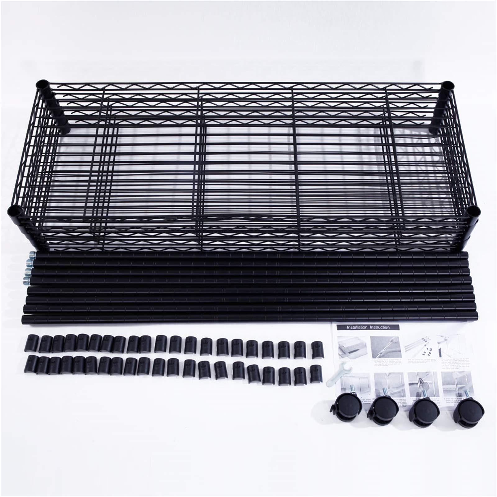 GAJUST Modern Organizer Marvel 5-Layer Iron Shelf, Coated & Rolling.