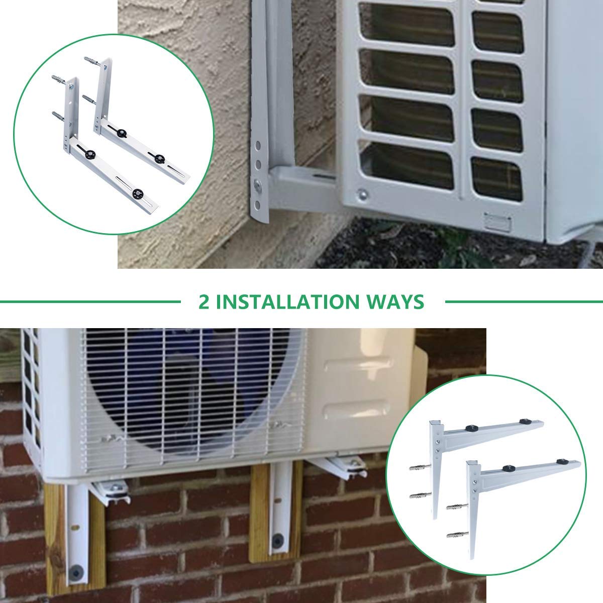 Forestchill Mini Split Wall Mounting Bracket, Universal Fit Ductless Mini-Split Air Conditioner Heat Pump Systems, Support up to 280 lbs, 9000-18000 BTU Condenser