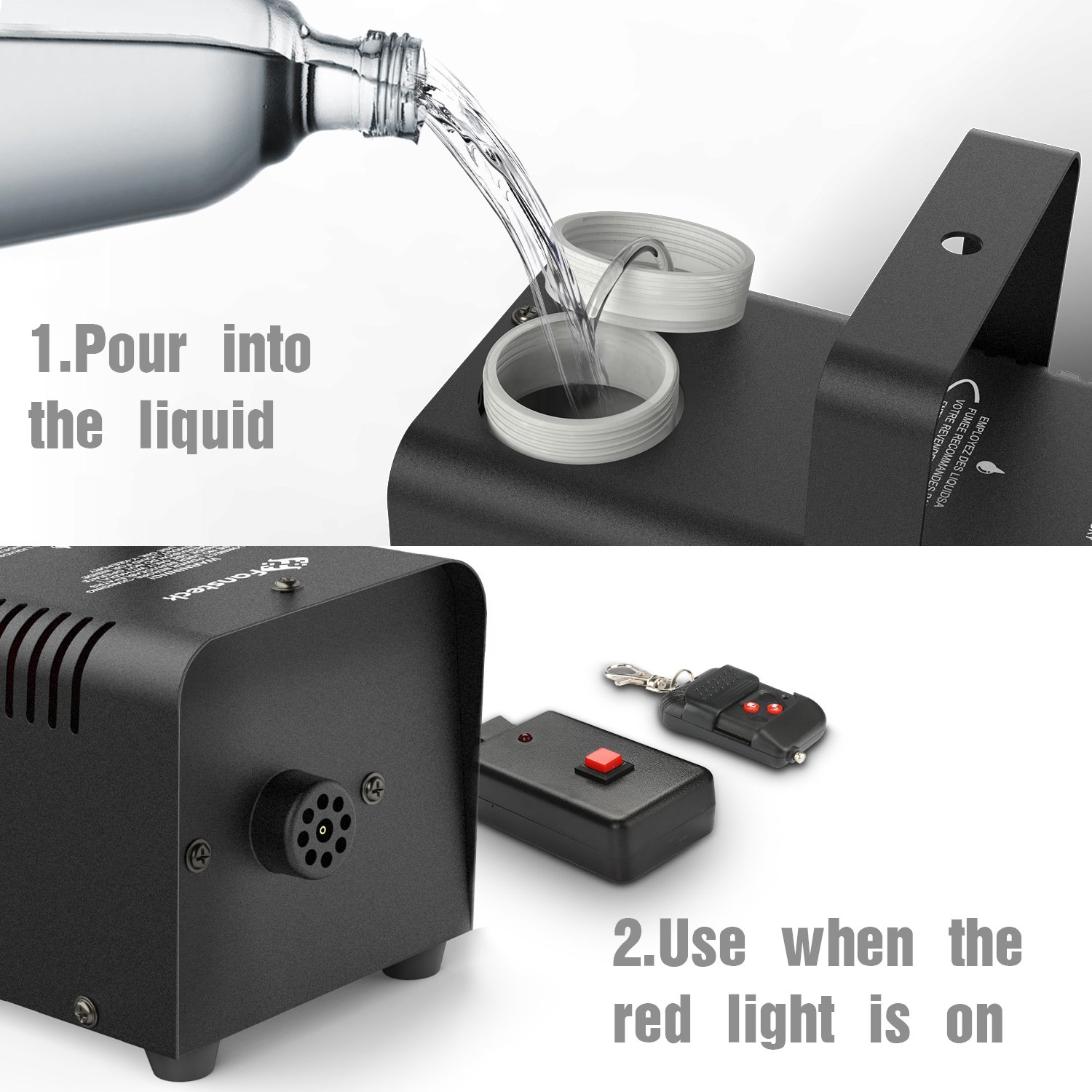 Halloween Fog Machine 400W - Fansteck Remote Control Smoke Machine 2000 CFM - Perfect for Holiday Party Wedding Christmas Halloween