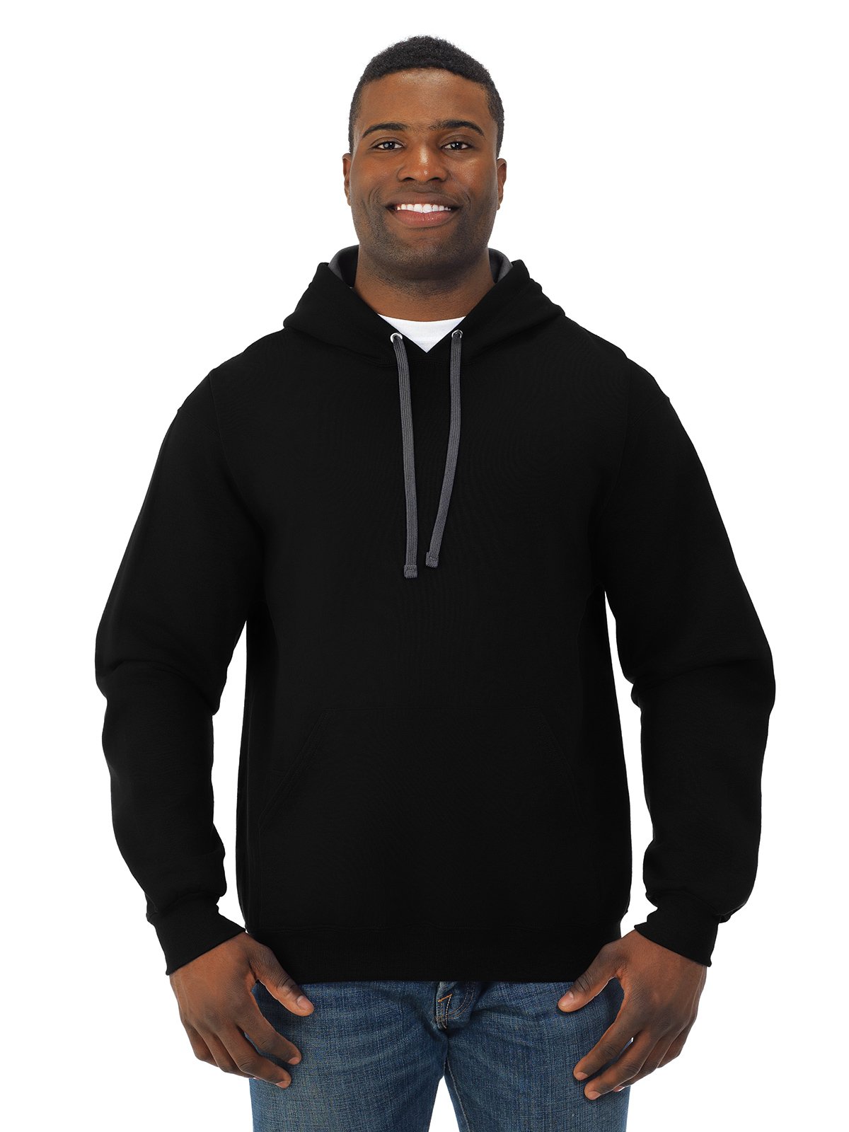 Fruit of the Loom Adult 7.2 oz. SofSpun® Hooded Sweatshirt 2XL BLACK