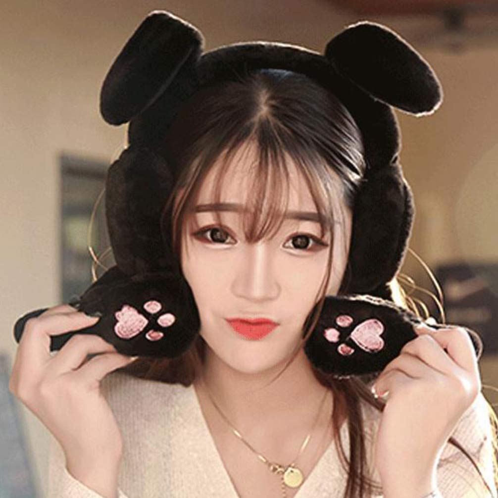 generic Rabbit Ear Earmuffs Easter Rabbit Ear Headbands Winter Ear Warmers for Women Girls White 305B2RYP3317Z