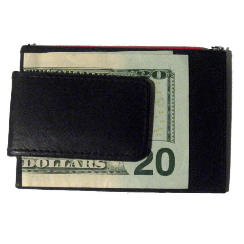 Generic Mens Genuine Leather Money Clip Magnet Front Pocket Wallet Slim ID Card Case New, Black