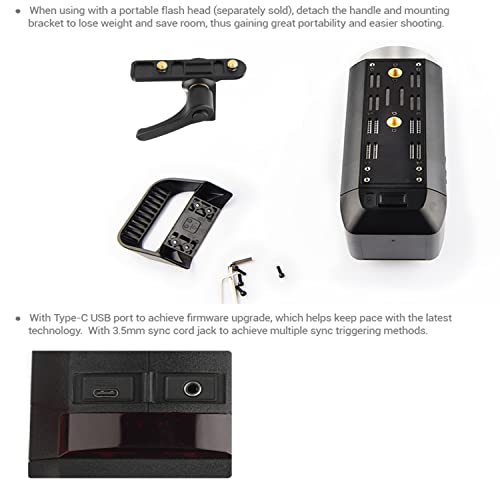 Godox AD400 Pro Godox AD400Pro All-in-One Outdoor Flash Has 400ws Strong Power,0.01~1s Recycle Time,12 Continuous Flashes in 1/16 Power Output,30W LED Modeling Lamp,380 Full Power Pops