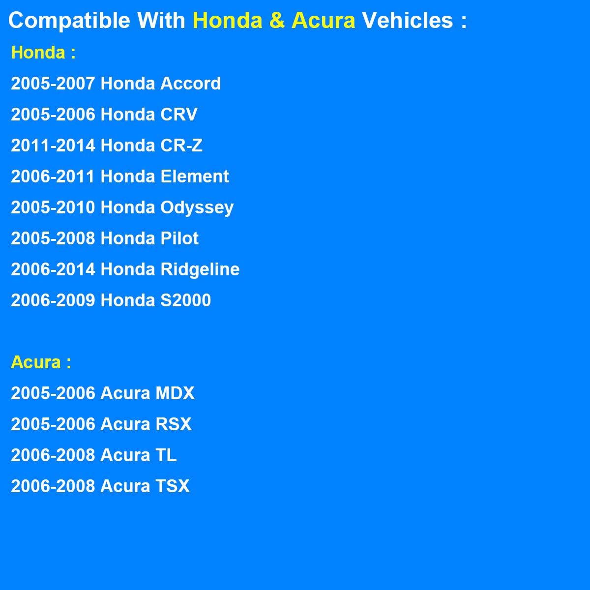 Gas Cap, Fuel Cap Replace 17670-SHJ-A31, 17670SHJA31 Compatible with Honda Acura - 2005-2007 Accord, 2005-2010 Odyssey, 2006-2008 TL TSX, 2005-2008 Pilot, 2006-2014 Ridgeline, 2005-2006 CRV MDX RSX