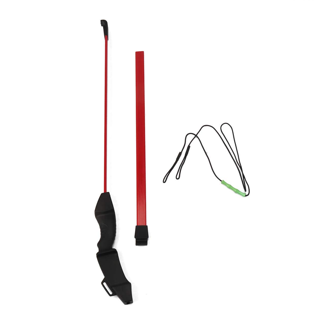 HANSPY Bow and Arrow Set for Kids Recurve Bow Archery Longbow Outdoor Hunting Beginner Bow Kit 15LB for Teens Junior Gift with 10 Arrows 5 Target Faces 4 Target Pins 1 arm Guard 1 Kid Quiver (Red)