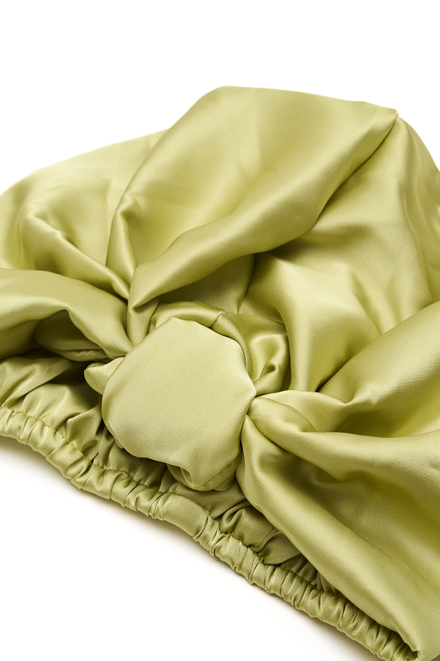 Grace Eleyae Women's Adjustable Satin Line Volume Knot Turban, Walnut