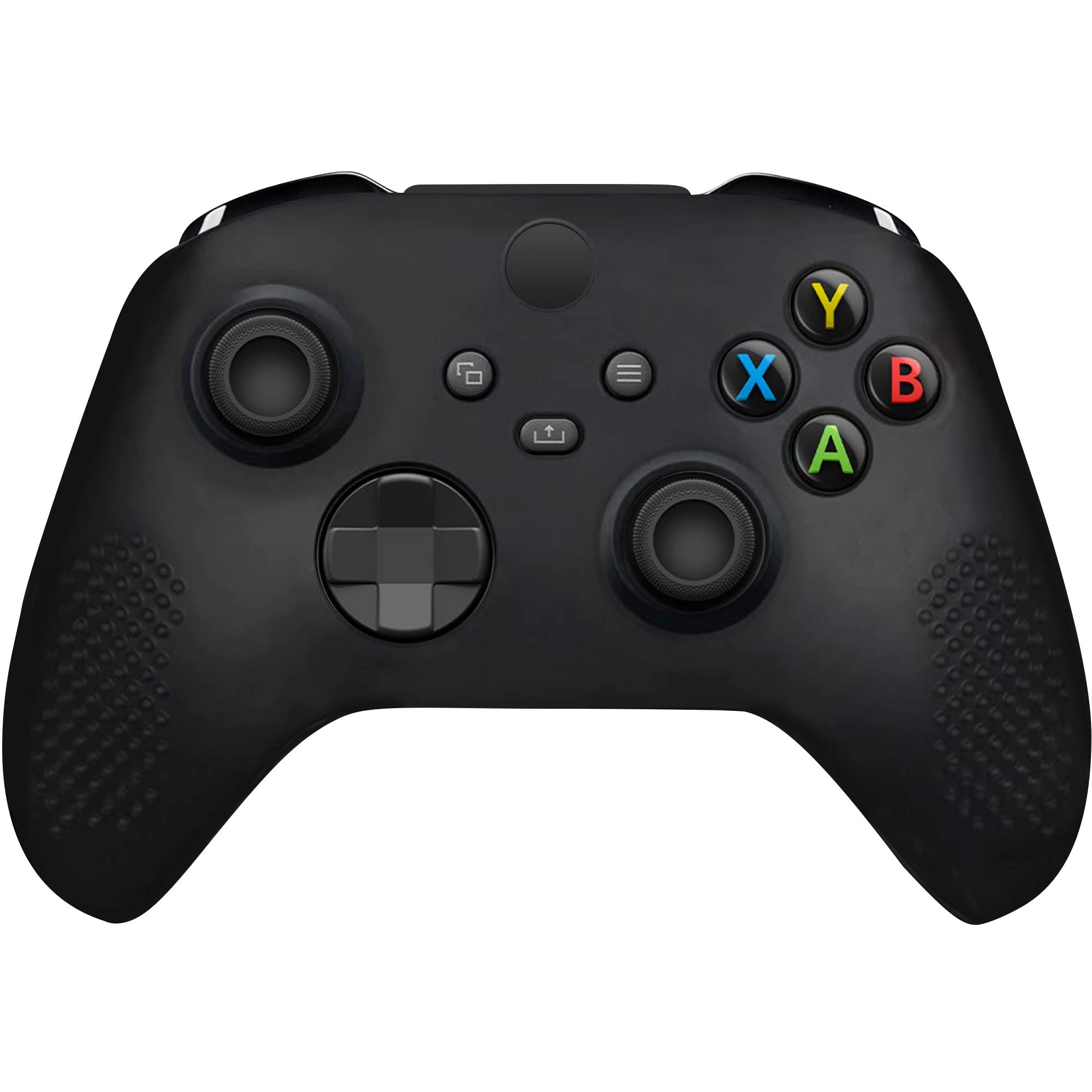 Game Rig Xbox Series X&S Controller Cover Silicon Skin - Anti-Slip 100% Compatible Case - 360 Degree Gamepad Protector Black