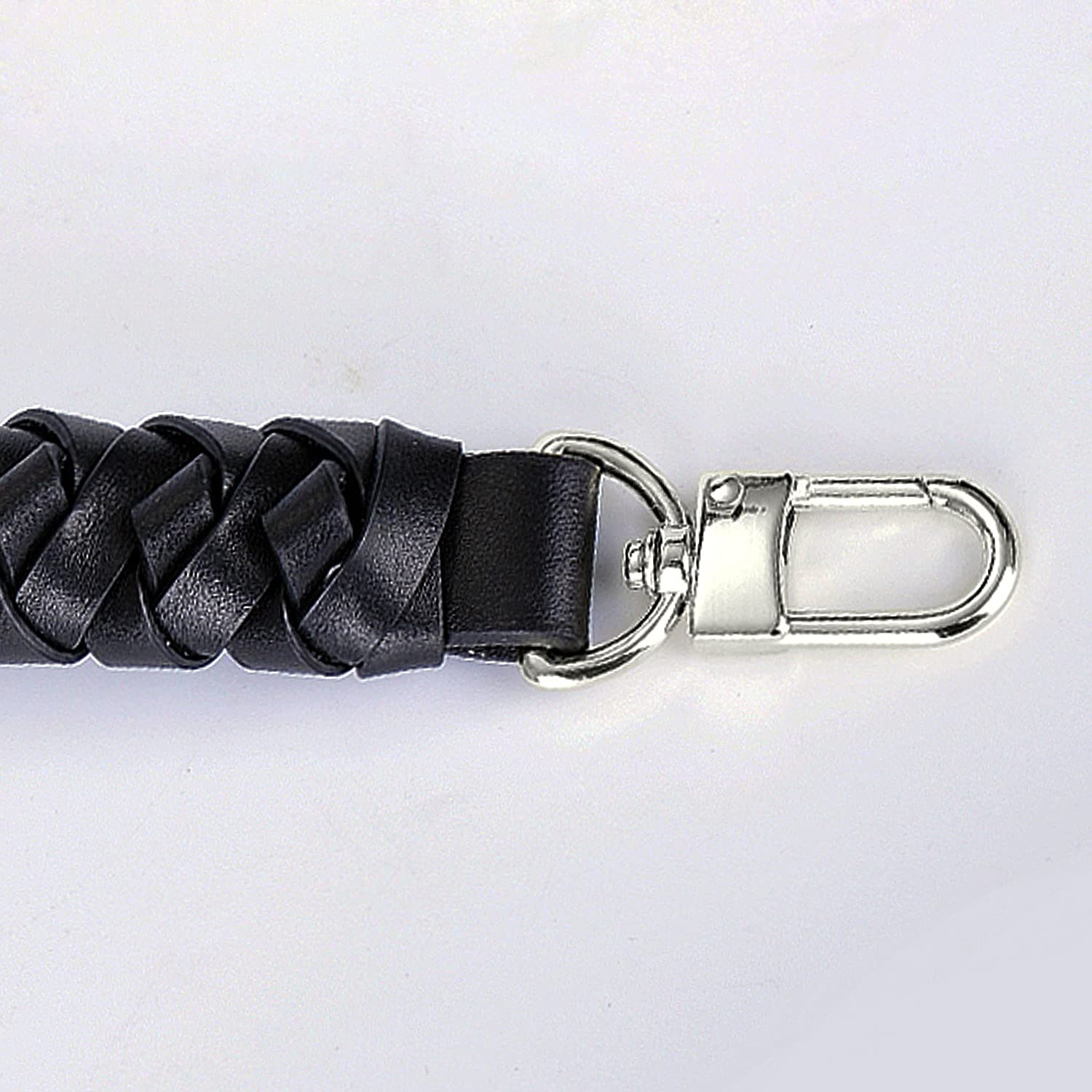 Genuine Vachetta Leather Braided Handle Compatible for Beaubourg Hobo Top Handle Neonoe Strap (16" L, Black)