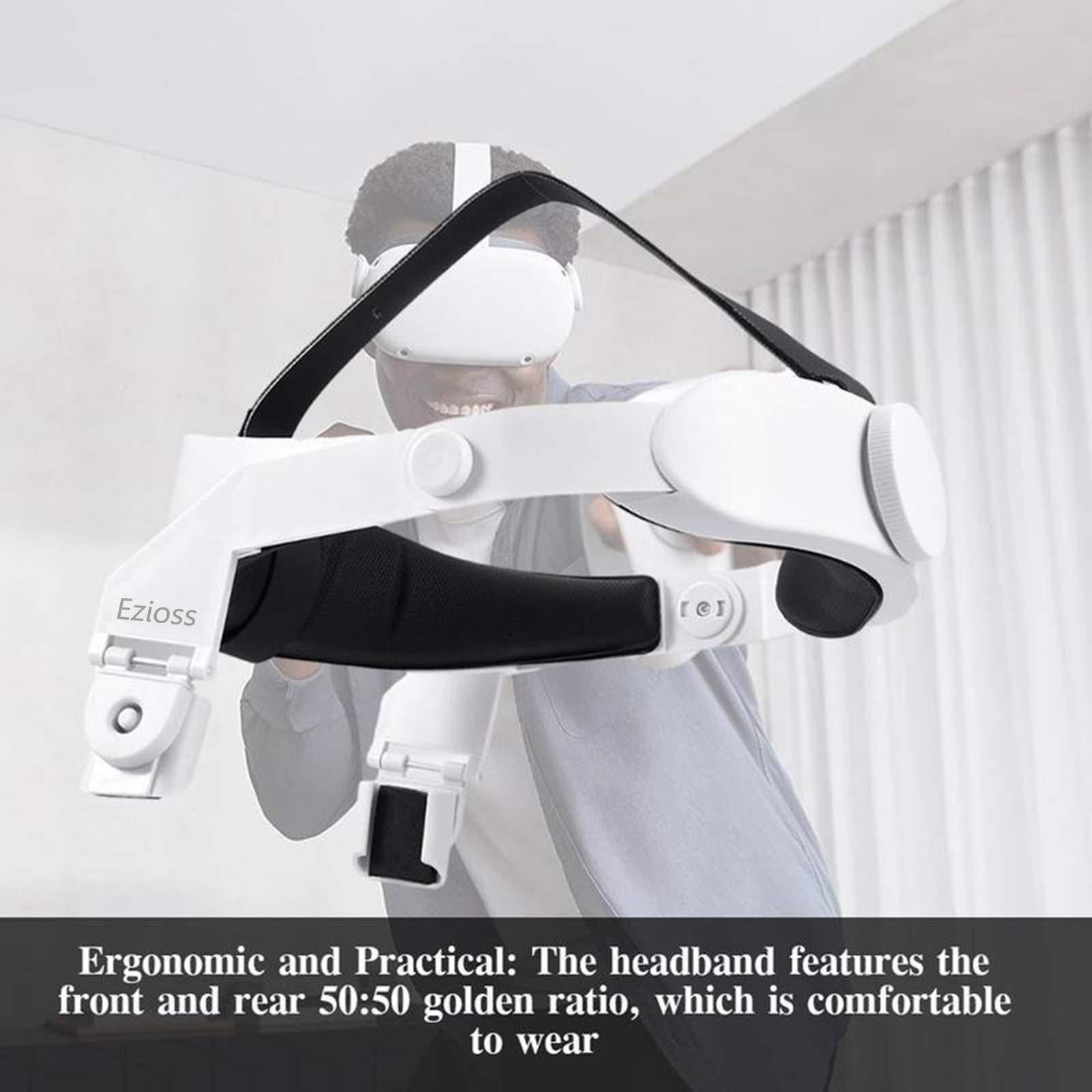 Halo Strap Compatible for Oculus Quest 2 Head Strap Replace Qculus Quest 2 Elite Strap for Enhanced Support and Reduce Head Pressure Comfortable Touch