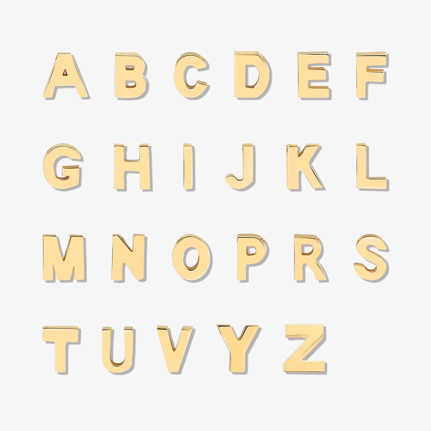 GELIN 14K Solid Gold Initial Necklace for Women | 14k Yellow Gold Custom Letter Pendant Necklace | Simple 14k Gold Alphabet Necklace, 18" (M)
