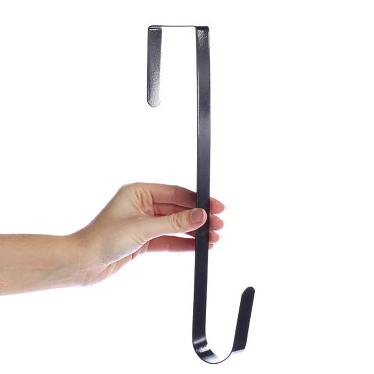Fun Land 12" Heavy Duty Sterling Metal Coated Wreath Hanger (Black)