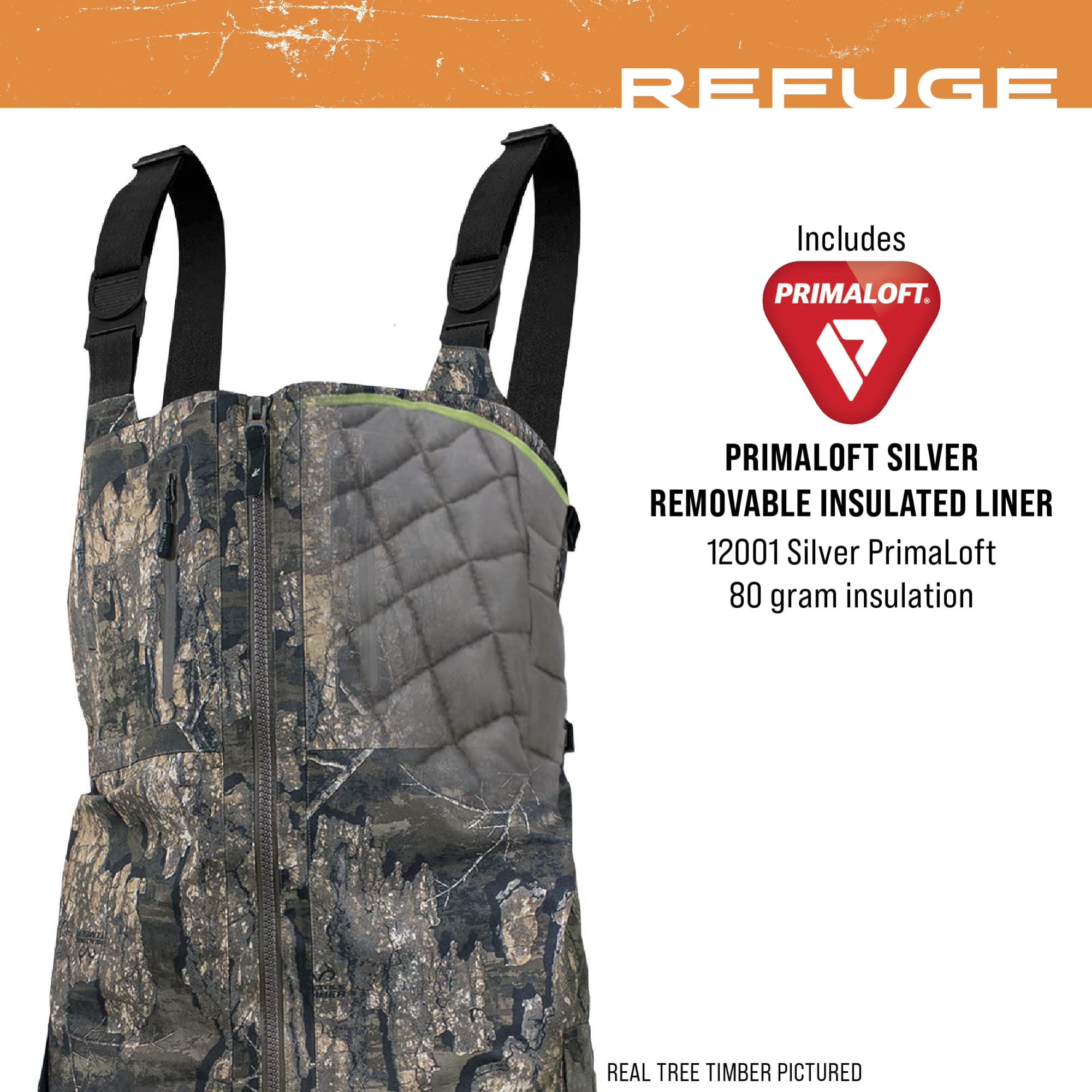 FROGG TOGGS Grand Refuge Insulated Hunting Bib with Removable Primaloft Liner