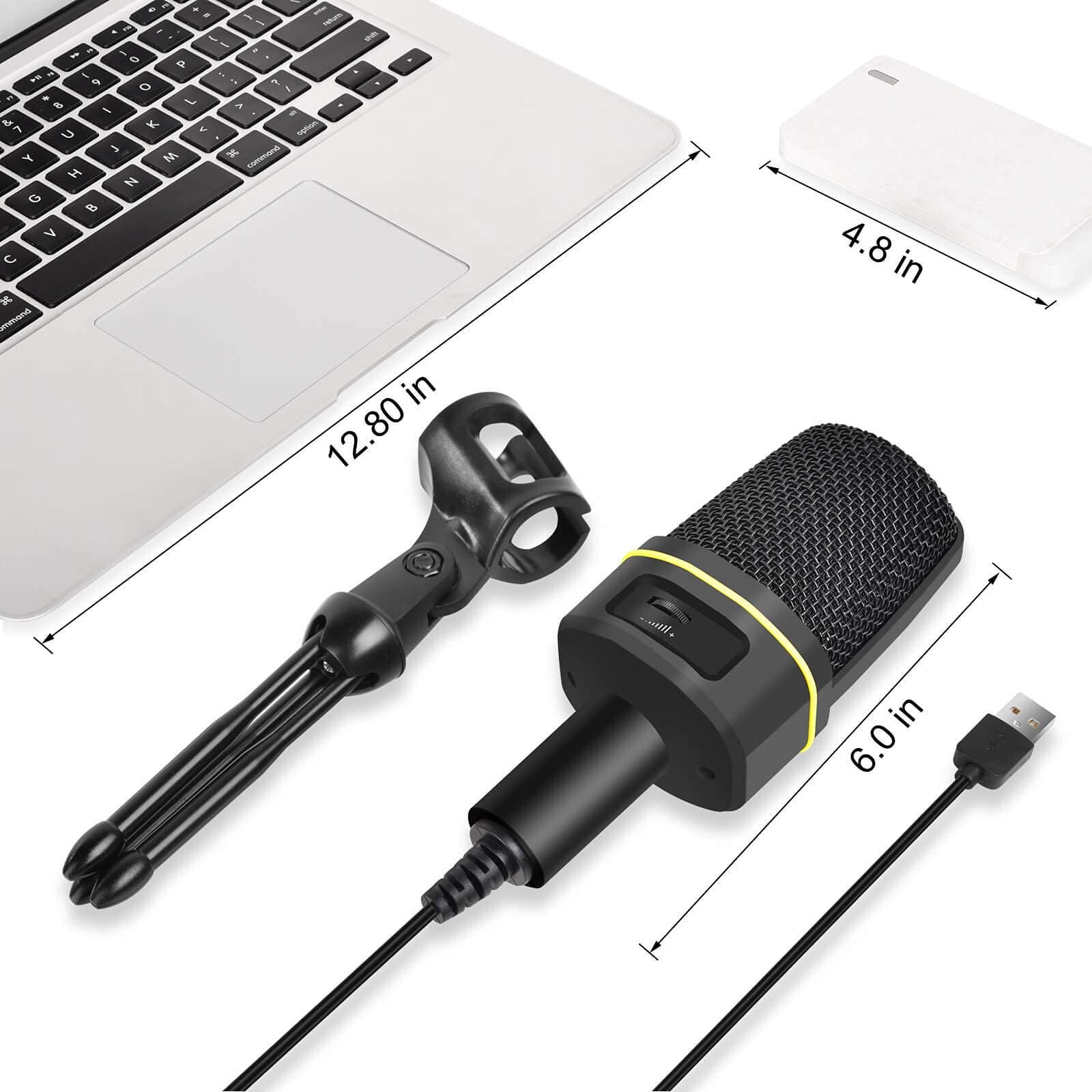 Gaming PC REMALL Microphone,Podcast Equipment Bundle Microphone Condenser Kit, USB Streaming Podcast 192KHZ/24Bit Plug&Play Computer USB Microphone for Computer Recording Studio Package