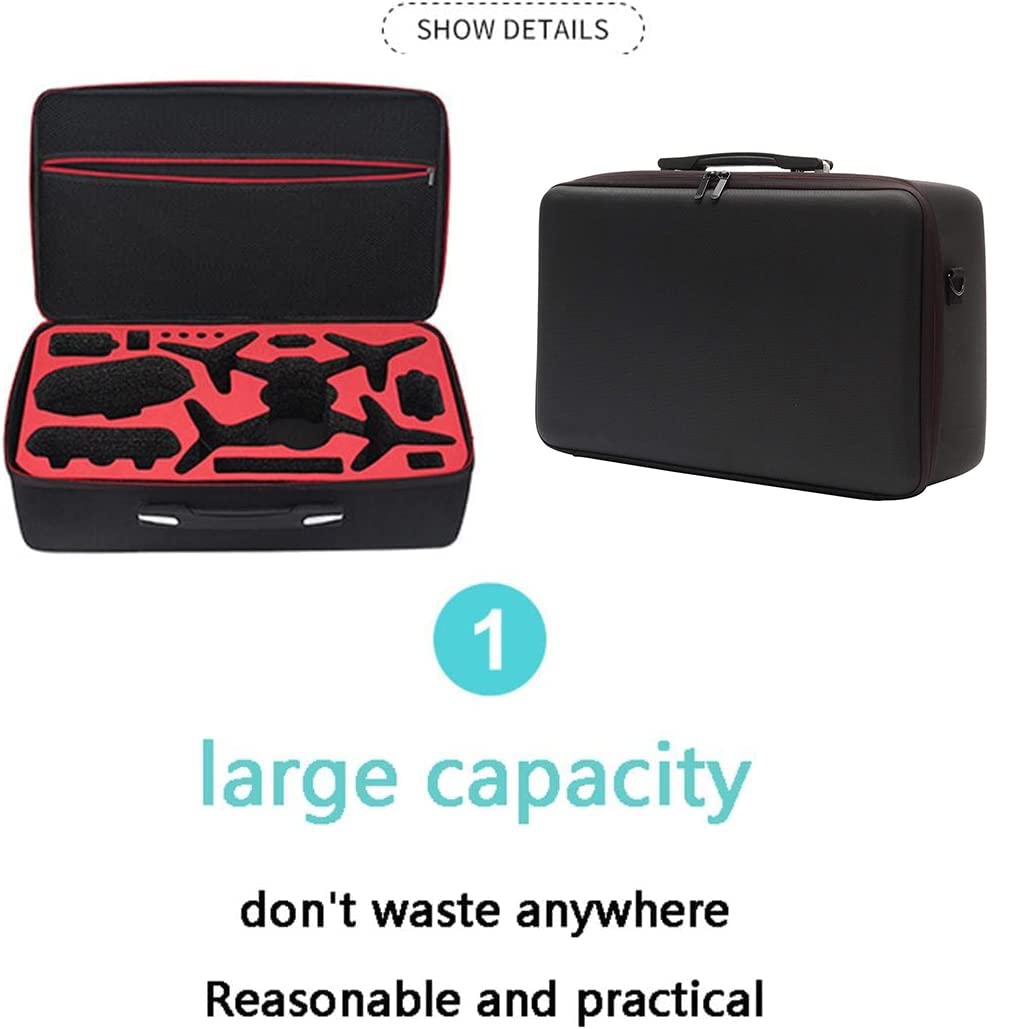 FPV Combo Drone Professional Carrying Case, FPV Drone and Accessories Portable Waterproof Hard Case Compatible with DJI FPV Combo Drone (Black)