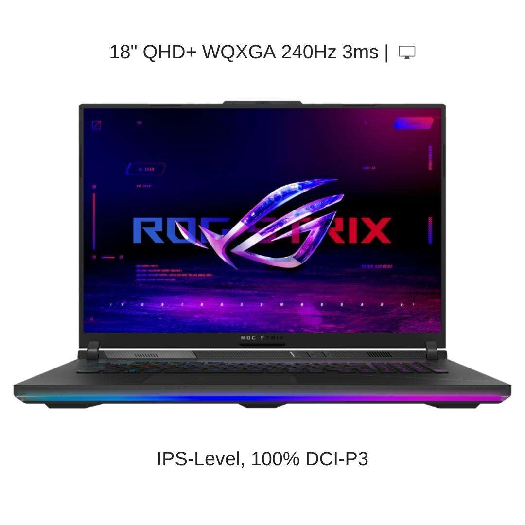 HIDevolution ASUS ROG Strix Scar 18 G834JY 18" QHD+ 240Hz, 2.2 GHz i9-13980HX, RTX 4090, 96 GB DDR5 RAM, 16 TB PCIe SSD, Windows 11 Pro