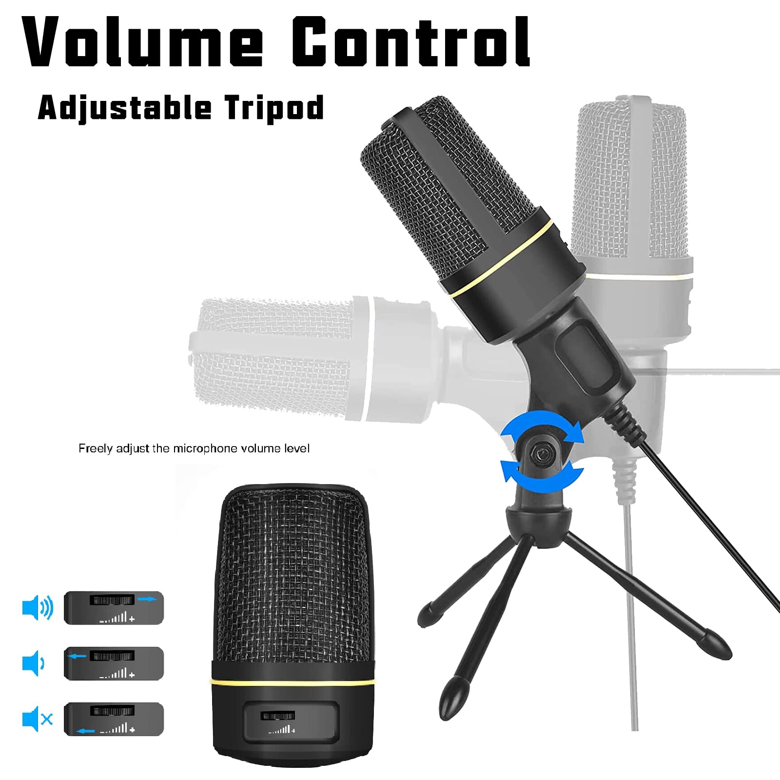 Gaming PC REMALL Microphone,Podcast Equipment Bundle Microphone Condenser Kit, USB Streaming Podcast 192KHZ/24Bit Plug&Play Computer USB Microphone for Computer Recording Studio Package