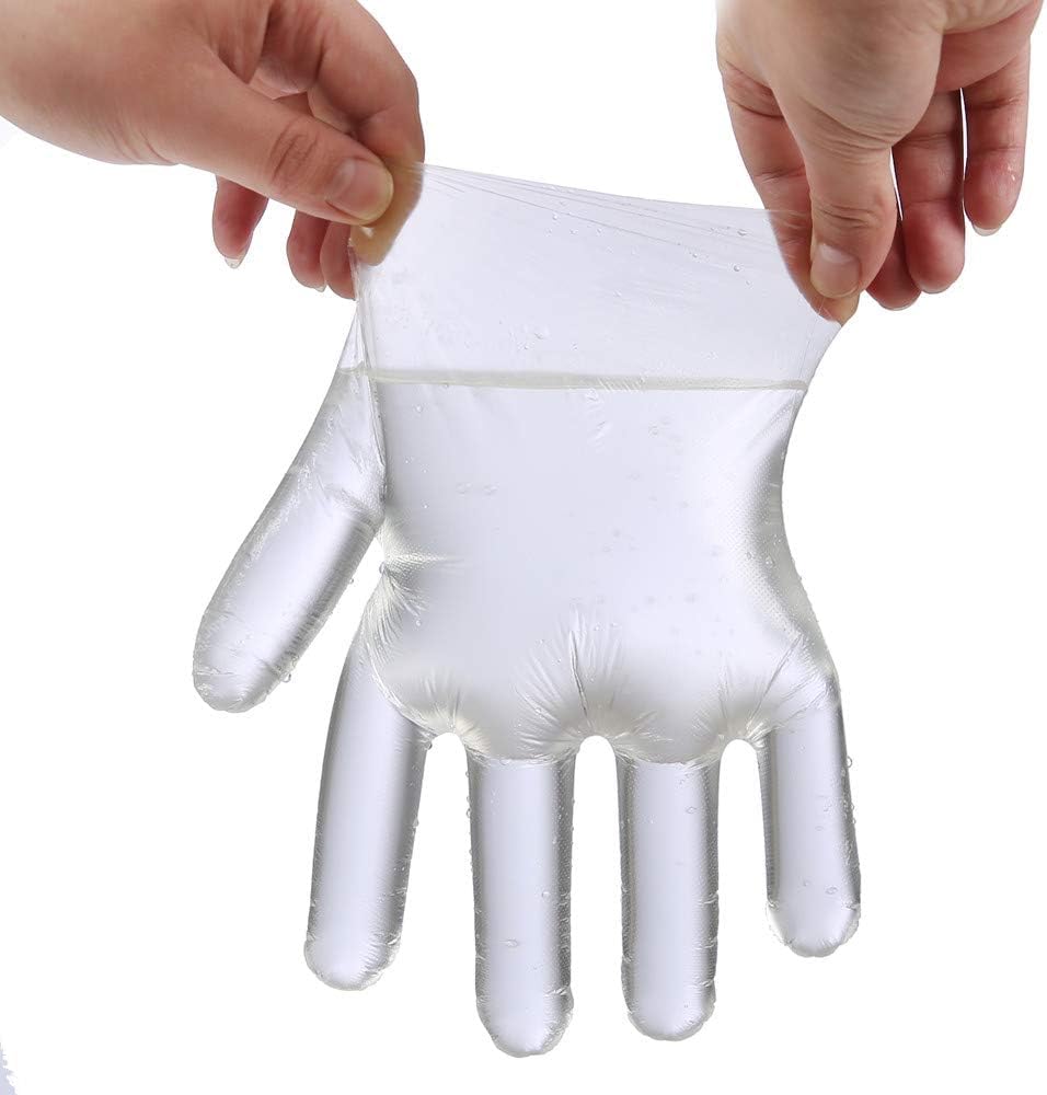 Generic 1Pcs Disposable Plastic Gloves, Food Safe, Clear, 100% Latex Free, Ideal for Kitchen, Cleaning and Food Handling