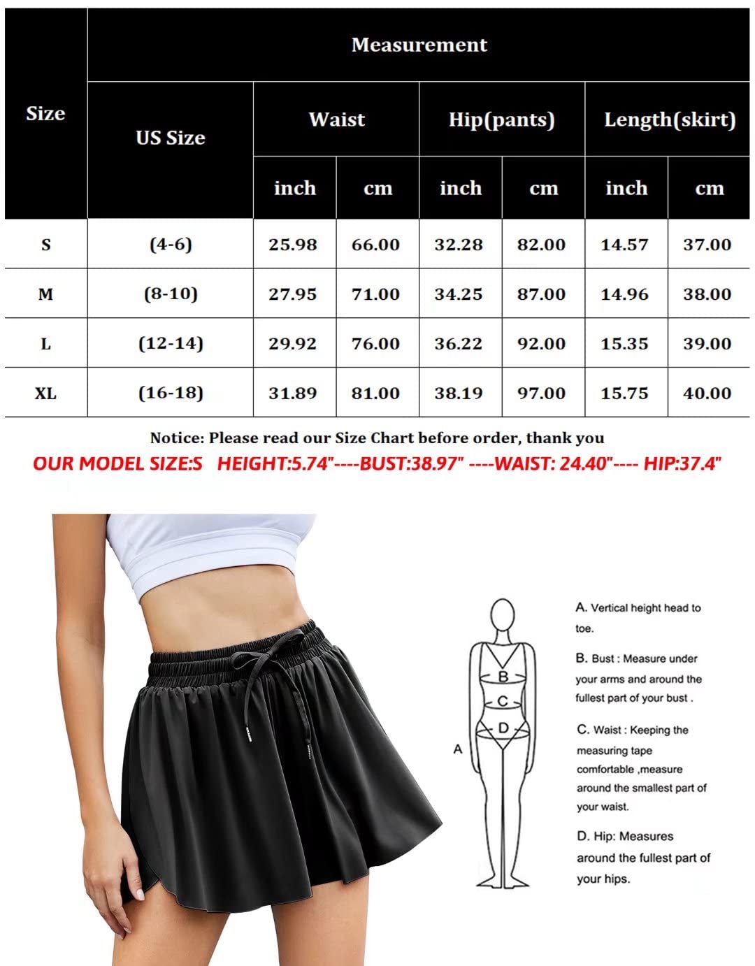 Flowy Running Shorts for Women 2-in-1 Gym Workout Butterfly Shorts with Pockets Flowy Biker Shorts for Women Active Shorts with Drawstring Black L