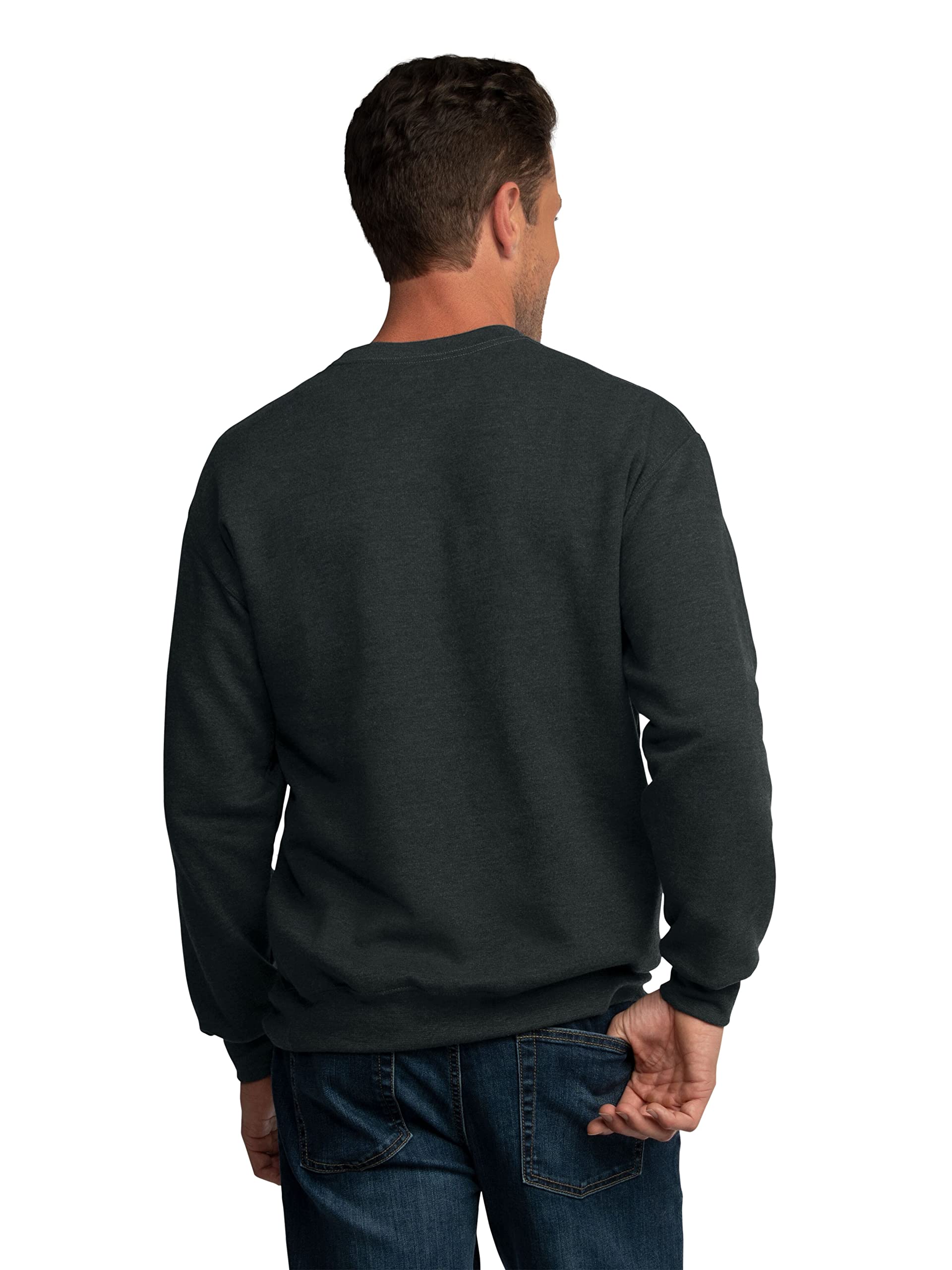 Fruit of the Loom Men's Eversoft Fleece Sweatshirts & Hoodies, Sweatshirt-Black, XX-Large