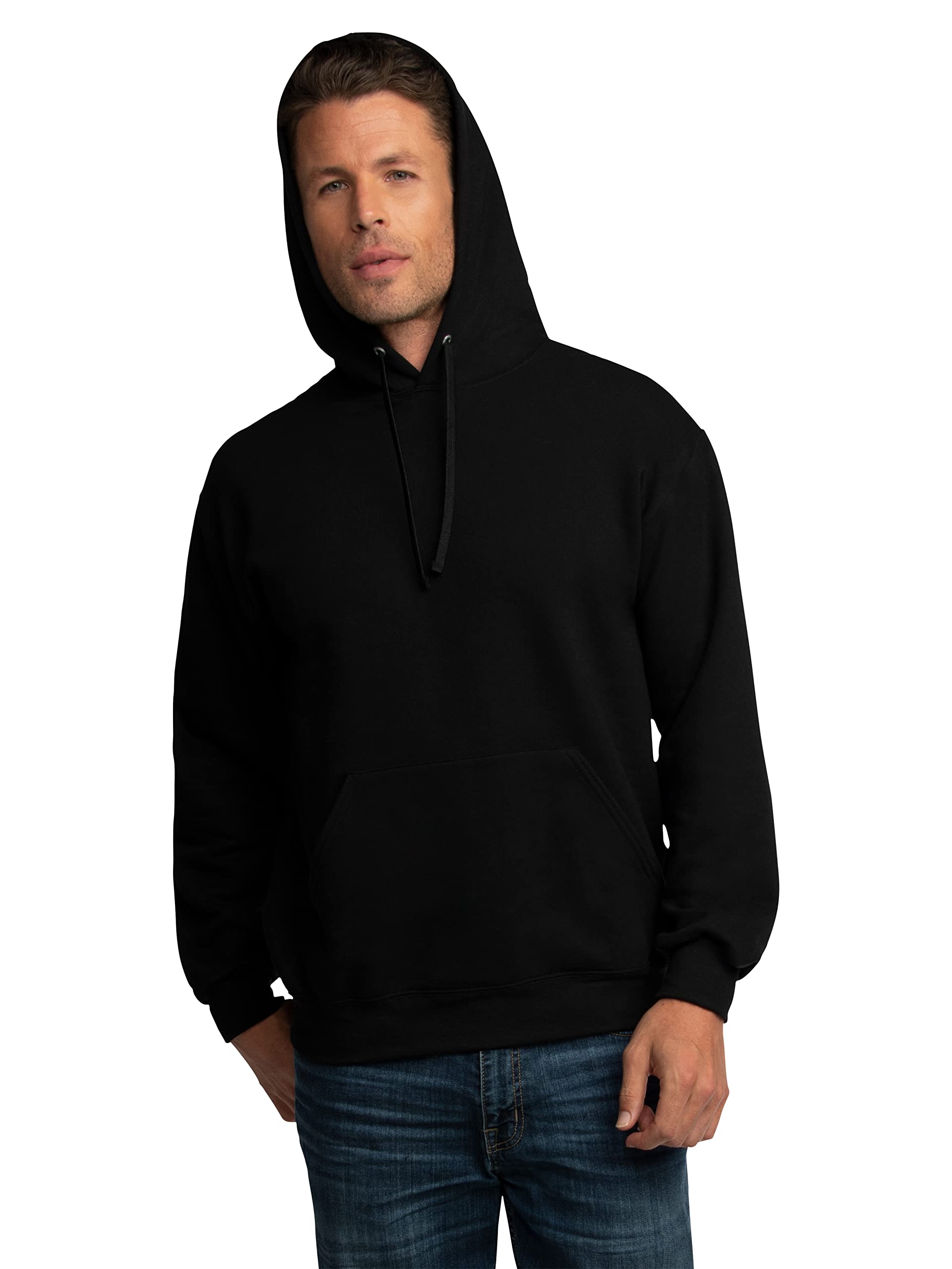 Fruit of the Loom mens Eversoft Fleece Sweatshirts & Hoodies Shirt, Pullover - Black, 3X-Large US