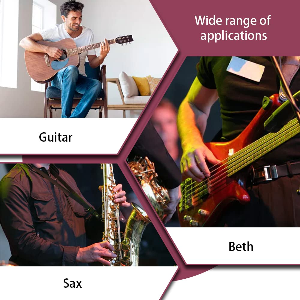 HUAZEXINX Electric Guitar Strap Adjustable Guitar Shoulder Strap Durable Belted Rope Guitar Belt for Electric Bass or Acoustic Instruments
