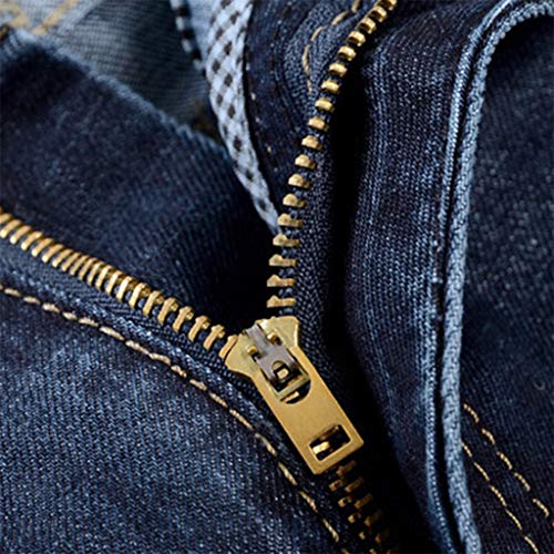 Forthery Stretch Regular Classic Fit Blue Denim Jeans for Men Jogger Jeans Teen Boys Slim Fit Leg Denim Pants(Blue,32)