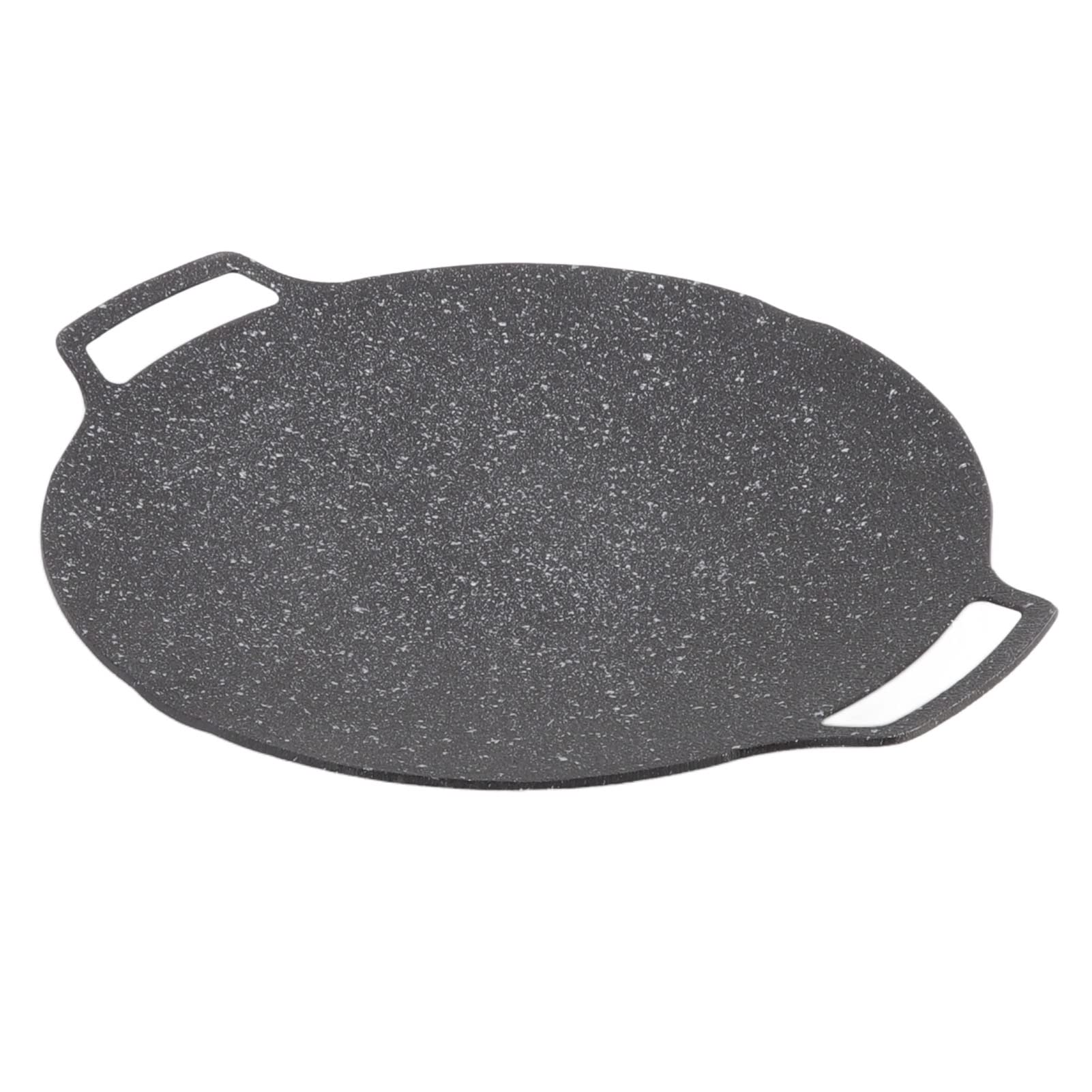 Korean Griddle Pan, Korean BBQ Plate Barbecue Grill Non Stick Circular Frying Pan for Home Outdoor Stove, Non-stick Coating frying Pan(Gas Model 30cm)
