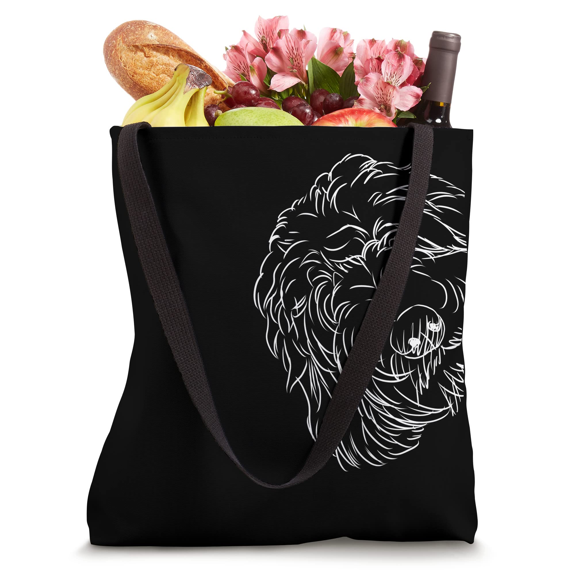 Funny Dog Bernedoodle Tote Bag