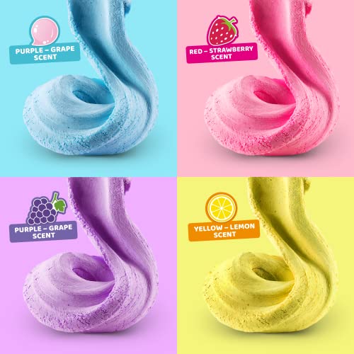 Oosh Cotton Candy Large Foil Bag 100g (Grape) by ZURU, Fluffy Slime, Stretch Slime, Grows 3000% in Size, Slime for Girls and Kids (Purple)